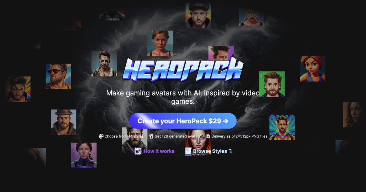 Hero Pack — One Page Website Award