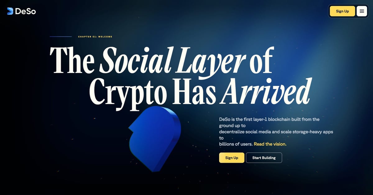 DeSo — One Page Website Award