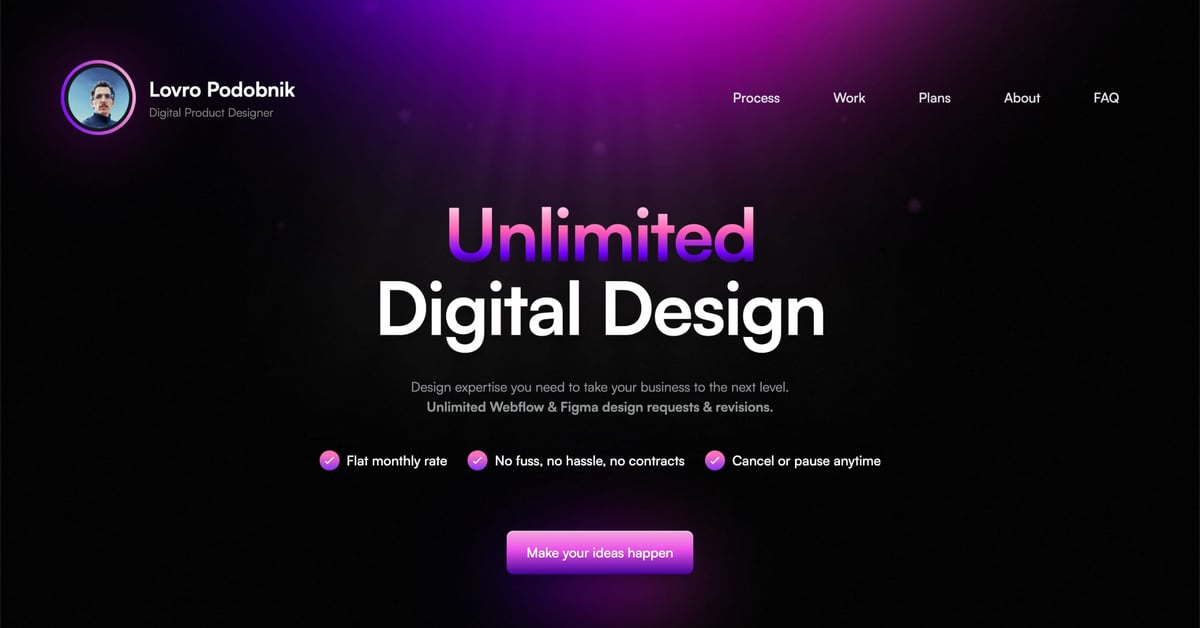 Lovro Podobnik — One Page Website Award
