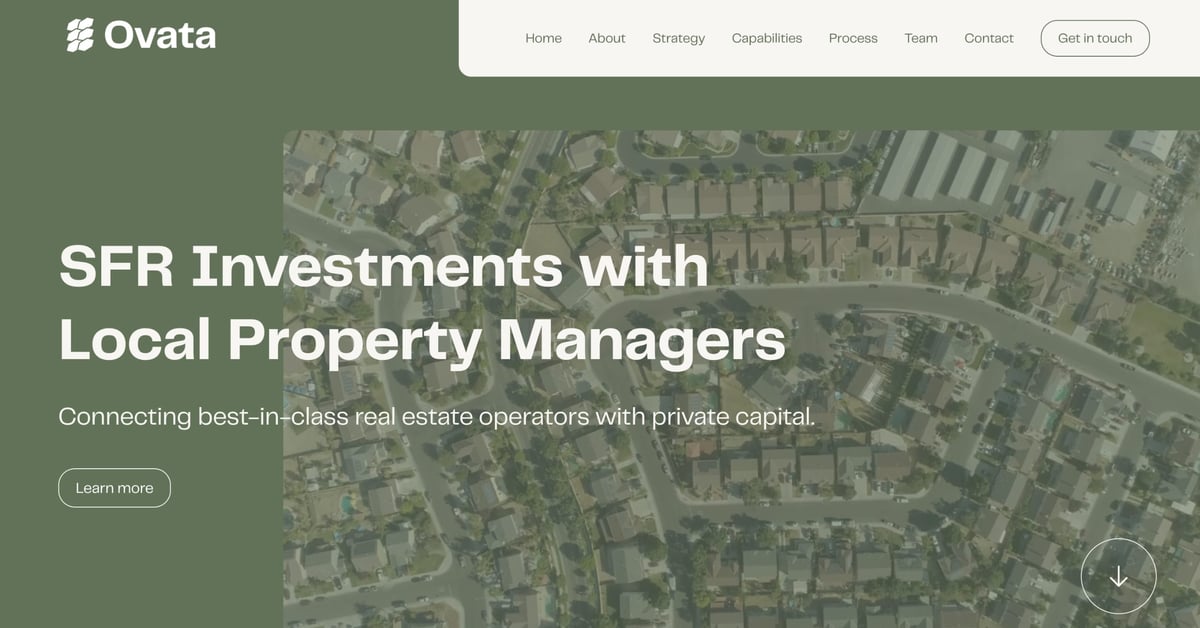 Ovata — One Page Website Award