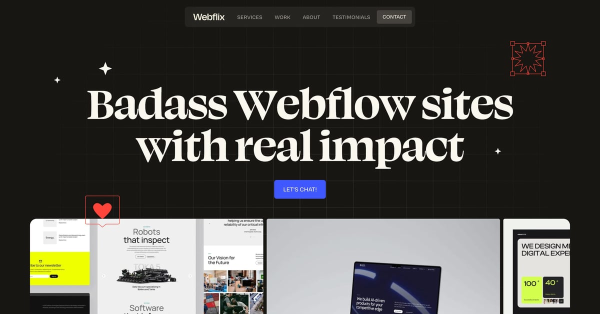 Webflix Studio — One Page Website Award