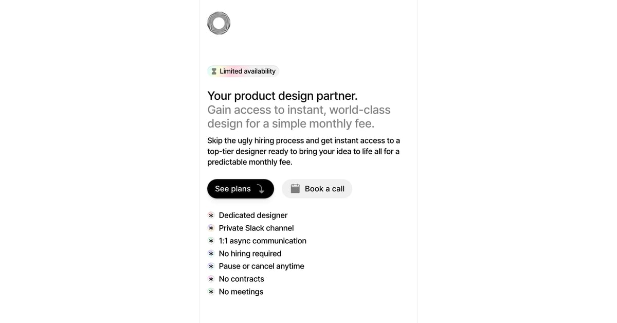 Endless — One Page Website Award