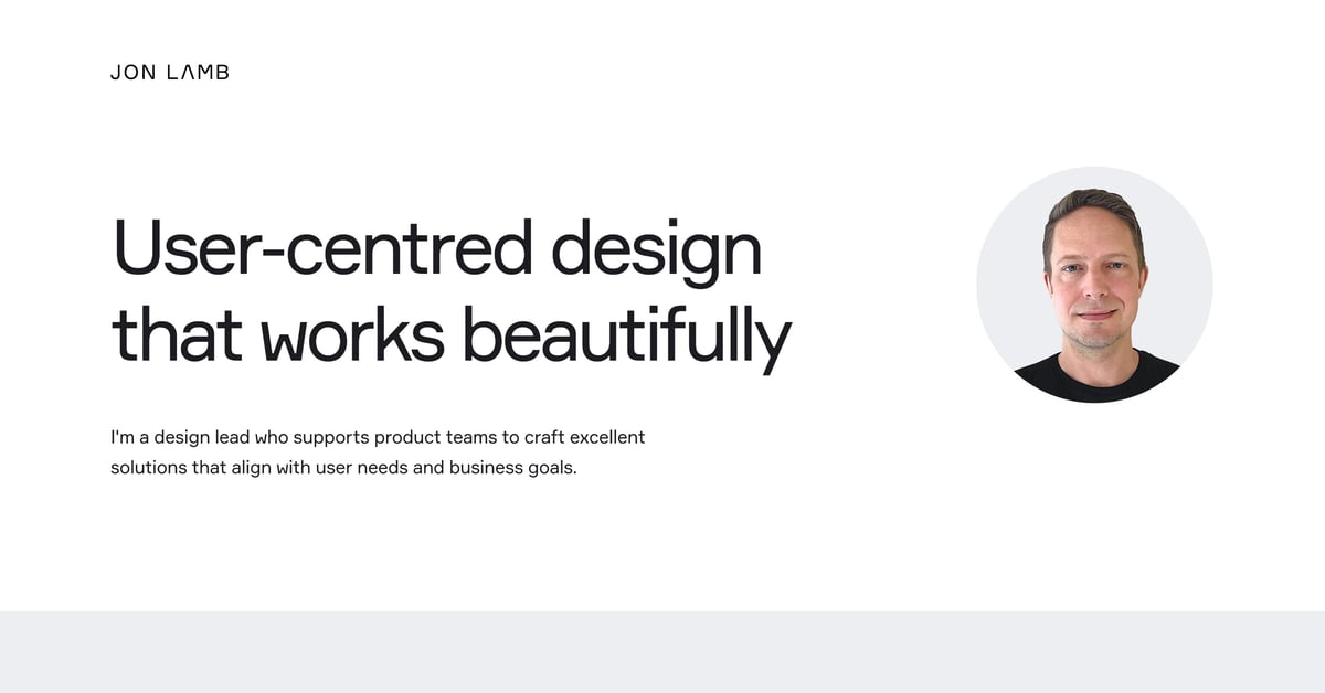 Jon Lamb - One Page Website Award