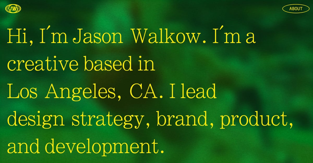 Jason Walkow — One Page Website Award