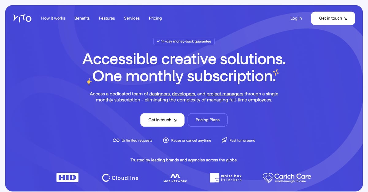 Yito — One Page Website Award