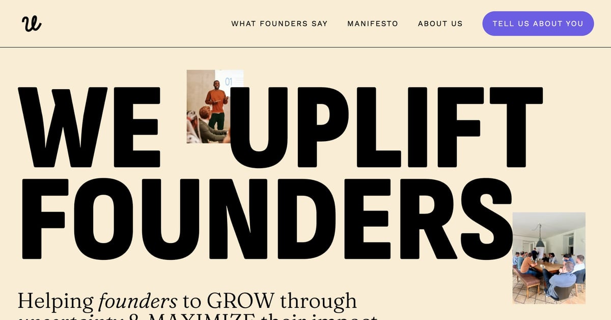 Uplift Founders - One Page Website Award