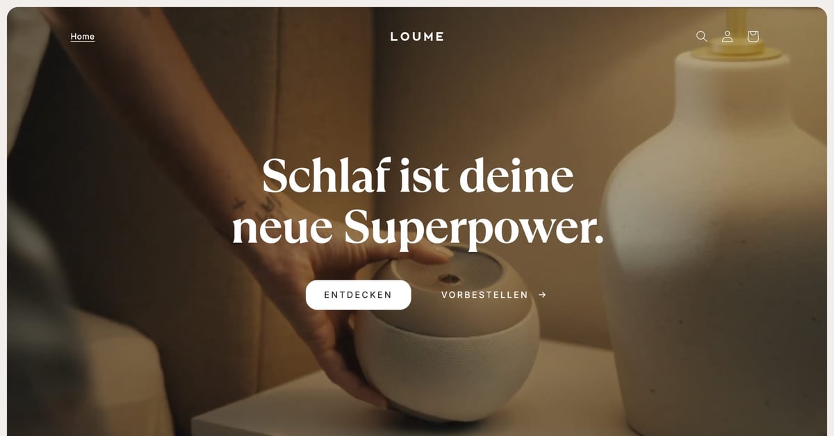 Loume — One Page Website Award