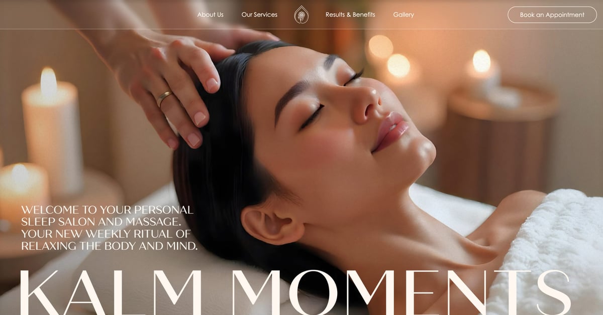 Kalm Moments — One Page Website Award