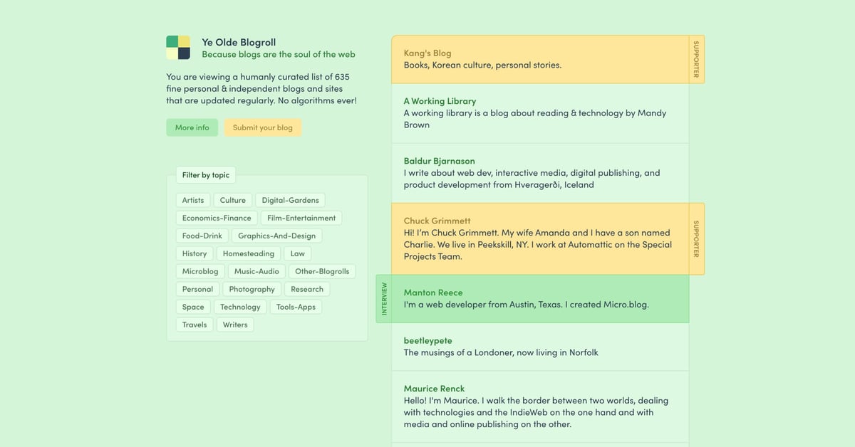 Text Only Website Examples