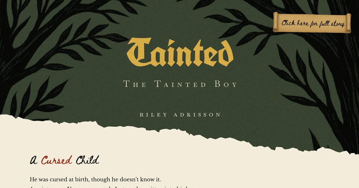Tainted Story — One Page Website Award