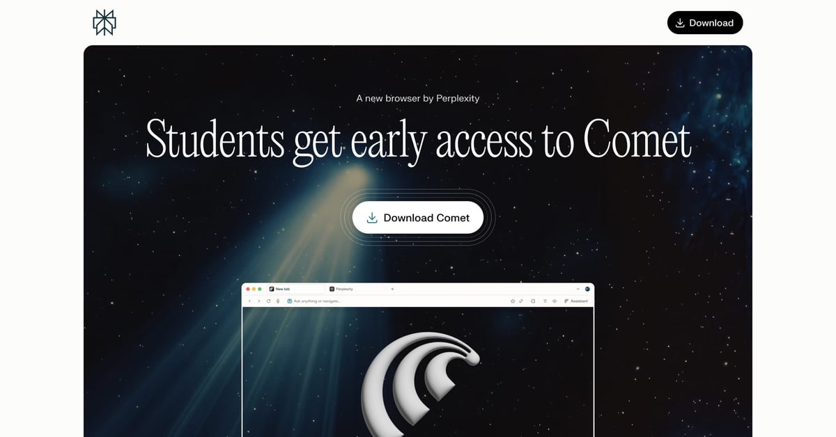 Comet – Student Access - One Page Website Award