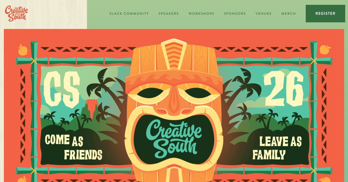 Creative South 2026 — One Page Website Award