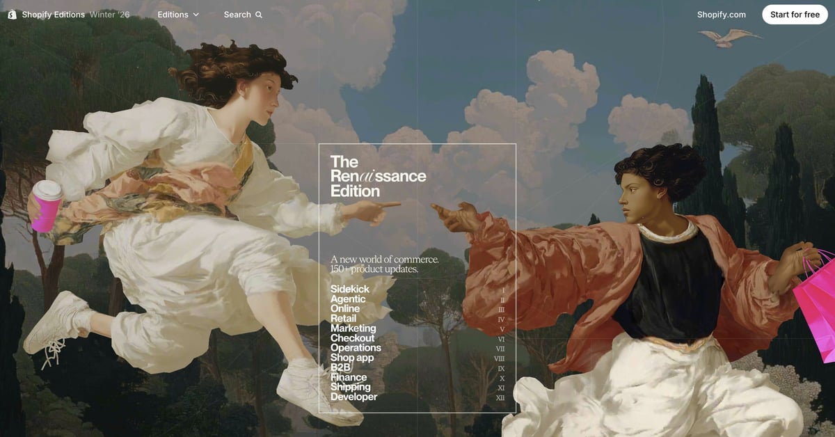 Shopify Editions – Winter 2026 - One Page Website Award