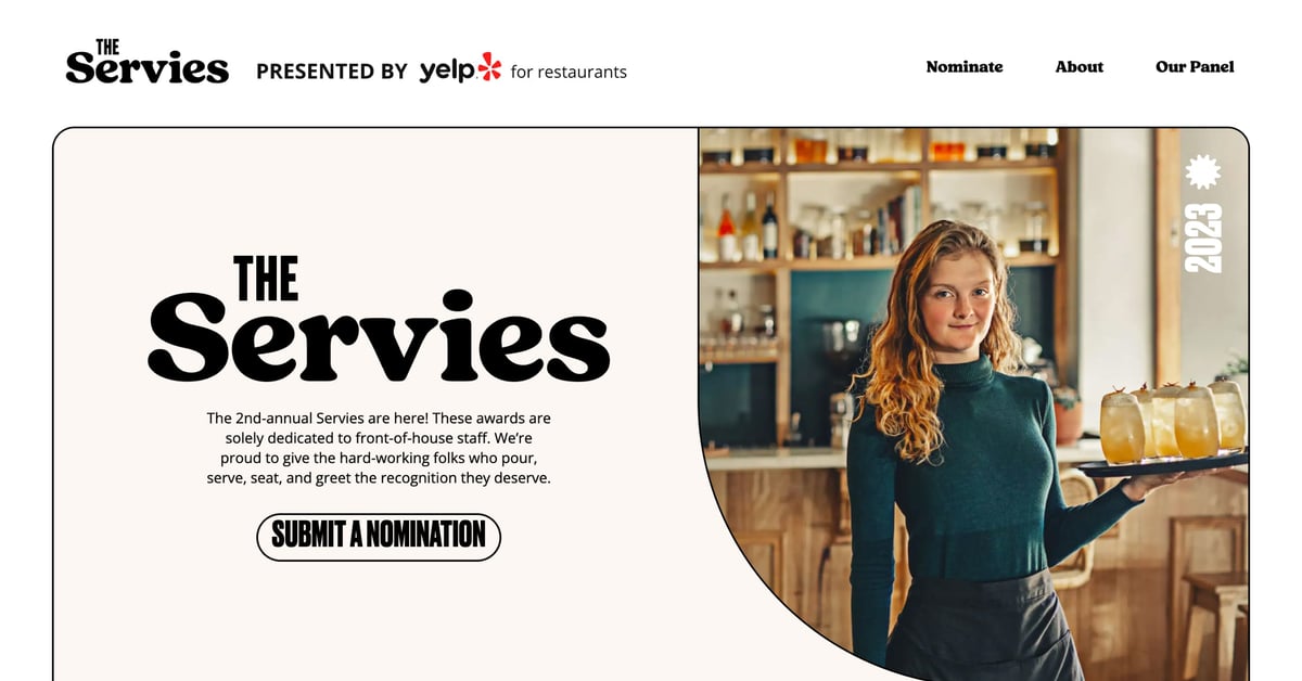 The Servies Awards - One Page Website Award