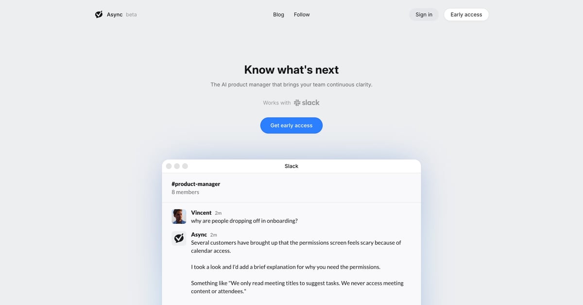 Async - One Page Website Award