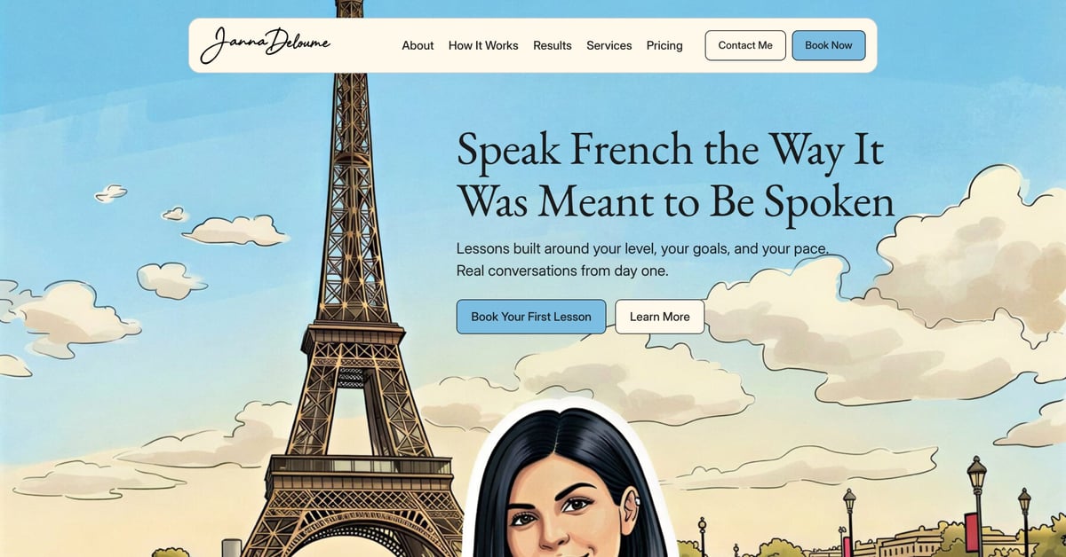 Janna Deloume - One Page Website Award