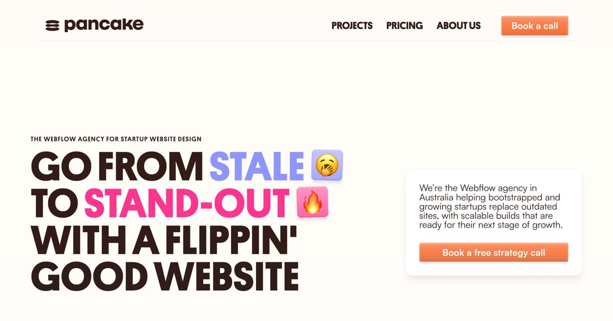 Pancake Web Studio — One Page Website Award