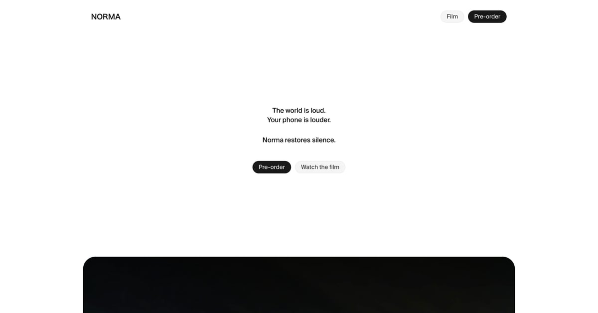 Norma - One Page Website Award