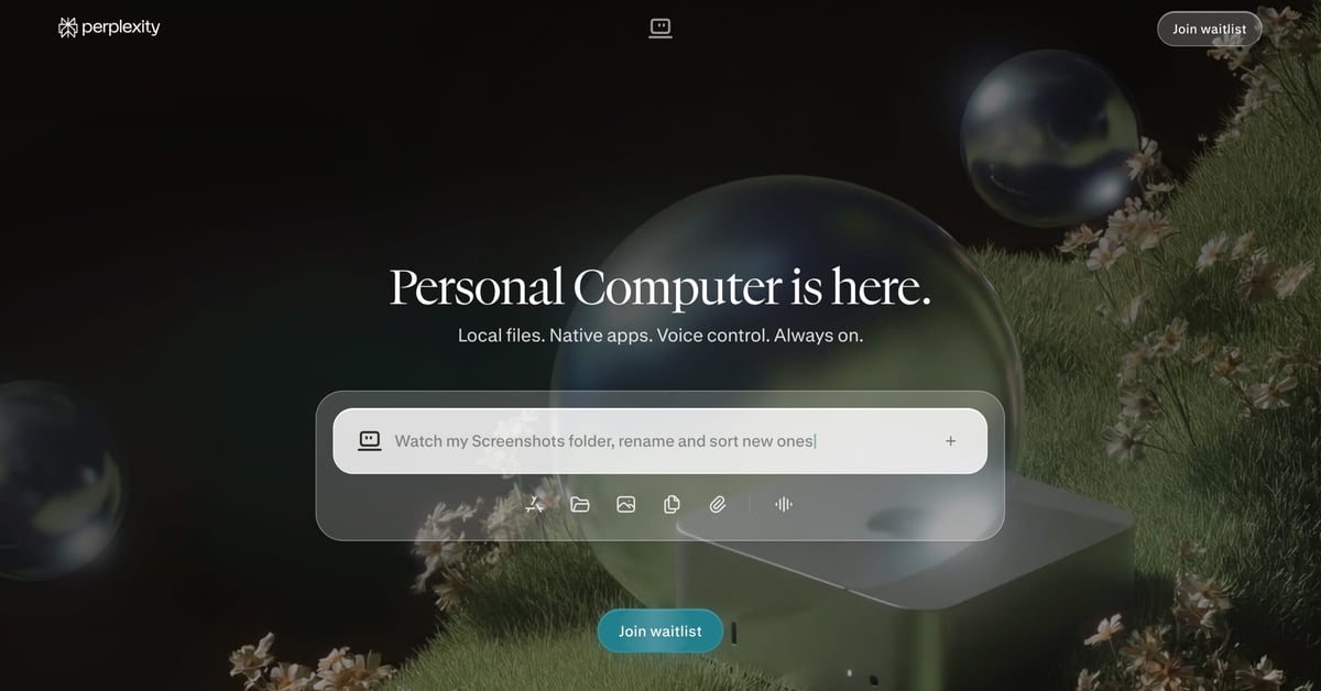 Personal Computer – Perplexity — One Page Website Award