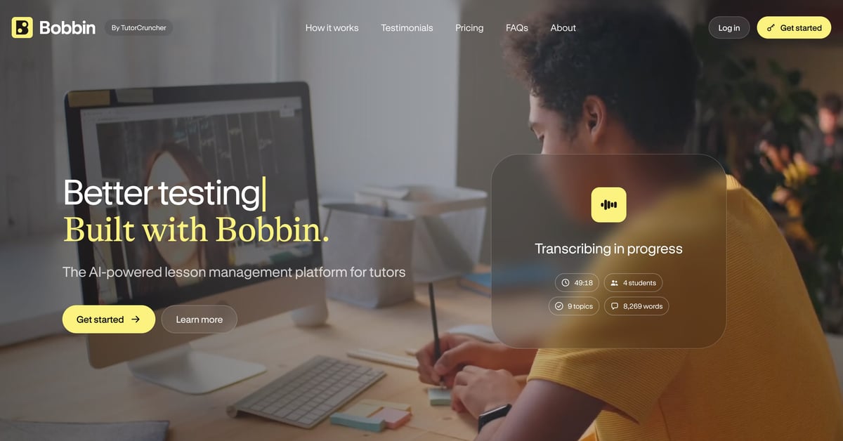Bobbin — One Page Website Award