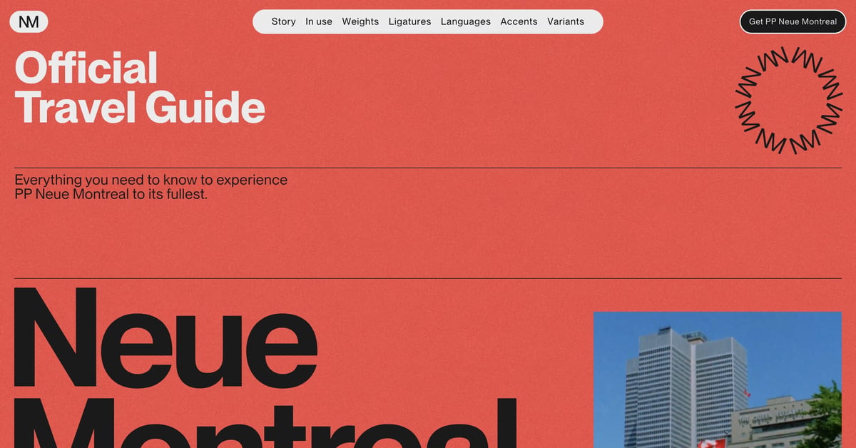 PP Neue Montreal — One Page Website Award