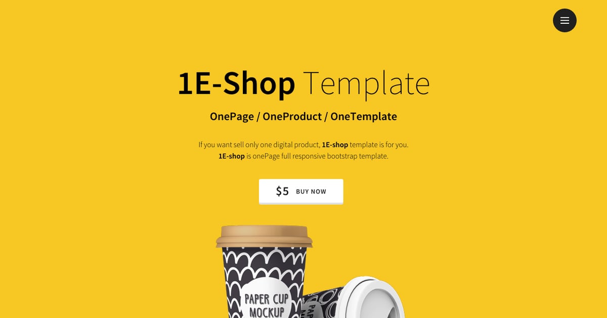1E-shop - Template Review and Demo