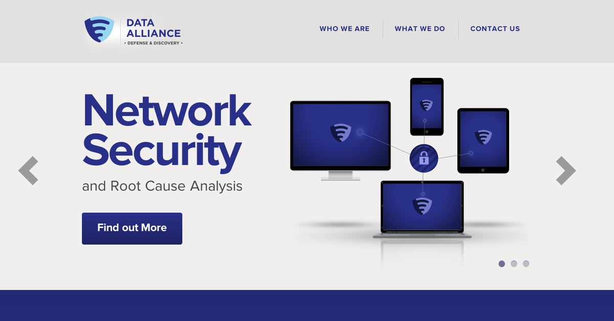 Data Alliance — One Page Website Award