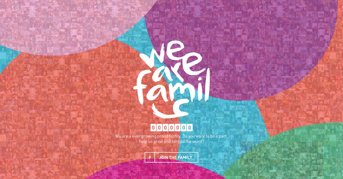 We Are Pride Family - One Page Website Award