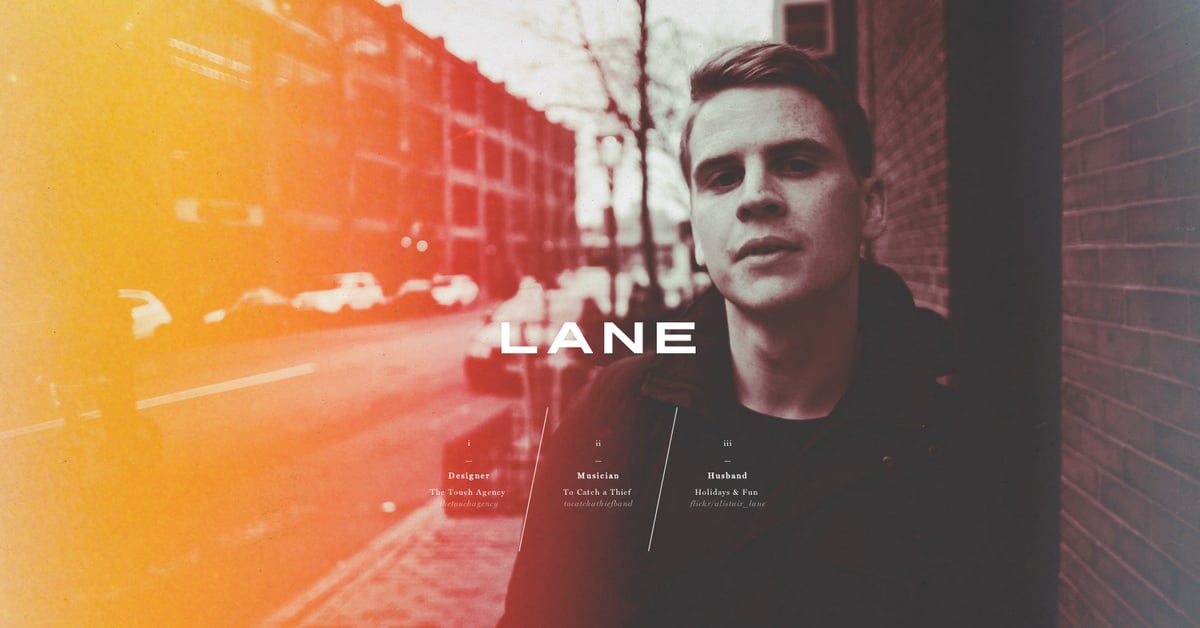 LANE — One Page Website Award