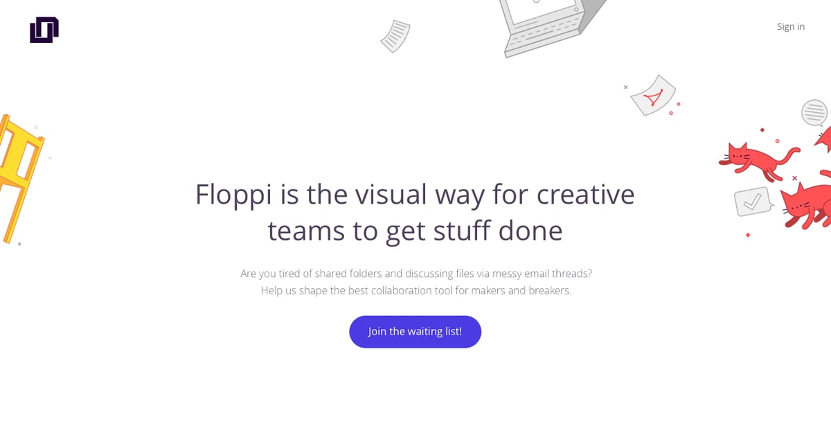 Floppi — One Page Website Award