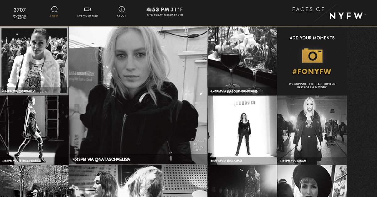 Faces of NYFW — One Page Website Award