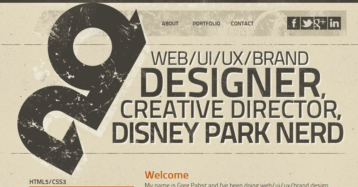 Greg Pabst — One Page Website Award