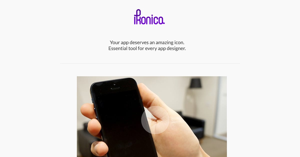 Ikonica — One Page Website Award