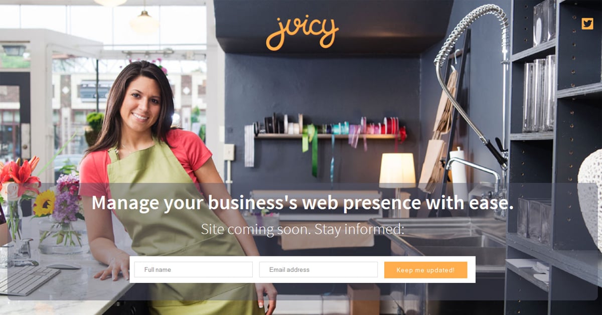 Juicy — One Page Website Award