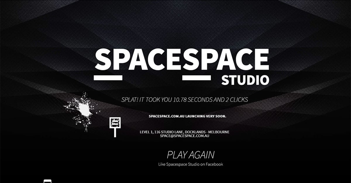 Spacespace Studio SPLAT — One Page Website Award