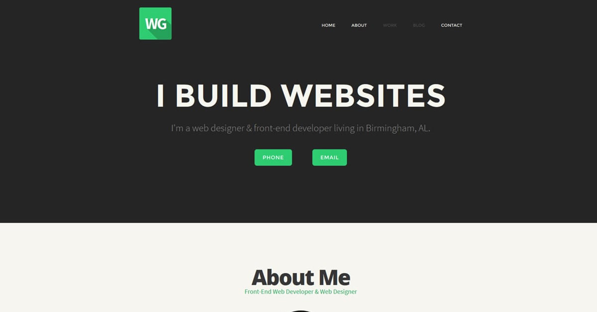 Wade Garrett — One Page Website Award